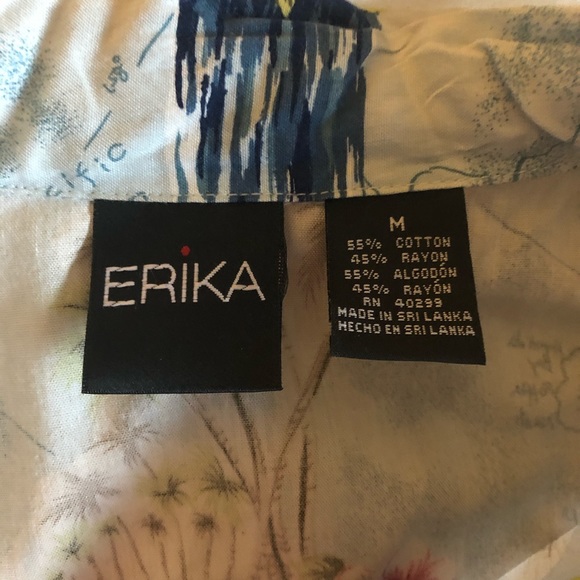 Erika | Tops | Tropical Print Sleeveless Blouse | Poshmark